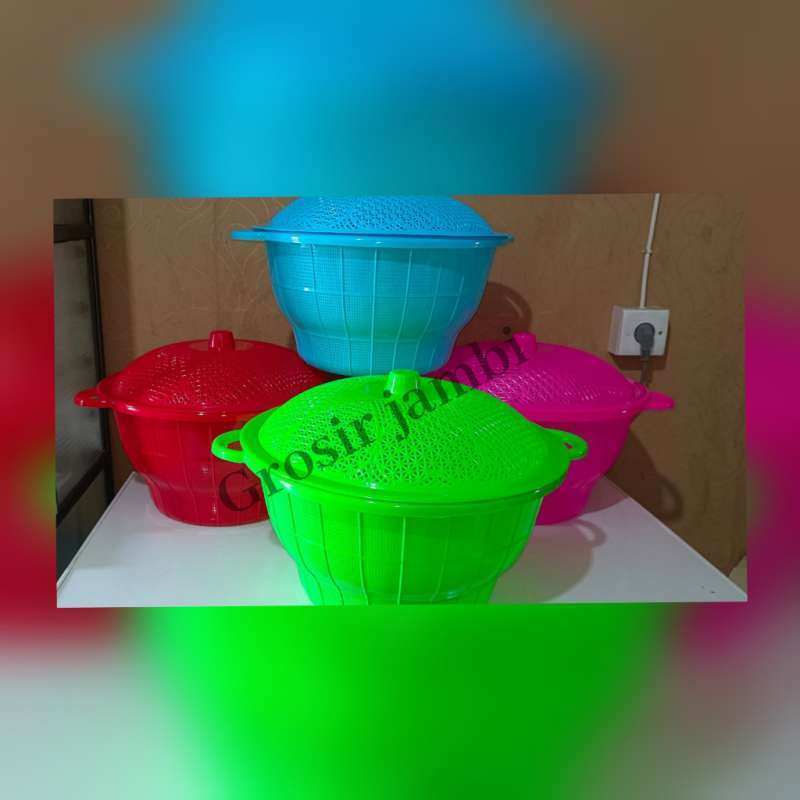 Jual Bakul Nasi Ukuran 40 Jumbo Tutup Bakul Plastik Waskom Baskom Wakul