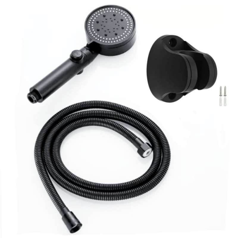 Promo Hand shower Set 5in1 Hitam 07BL Kepala Shower Head Shower 5 ...