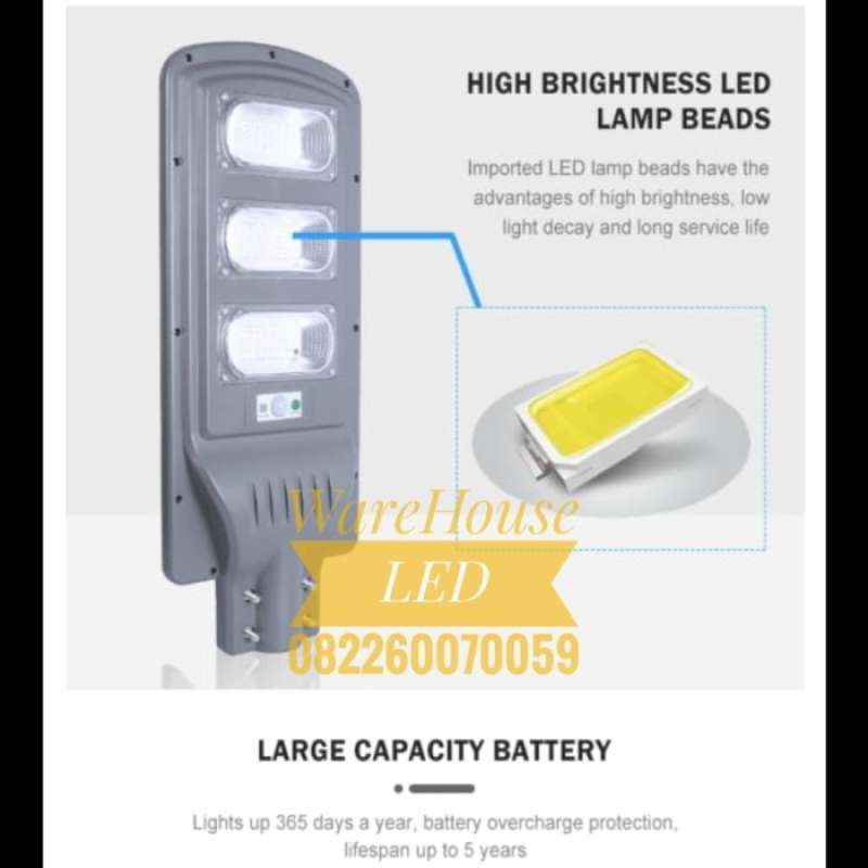 Promo LAMPU JALAN SOLAR PANEL TENAGA SURYA 90W LED 90WATT 90 WATT SMD ...