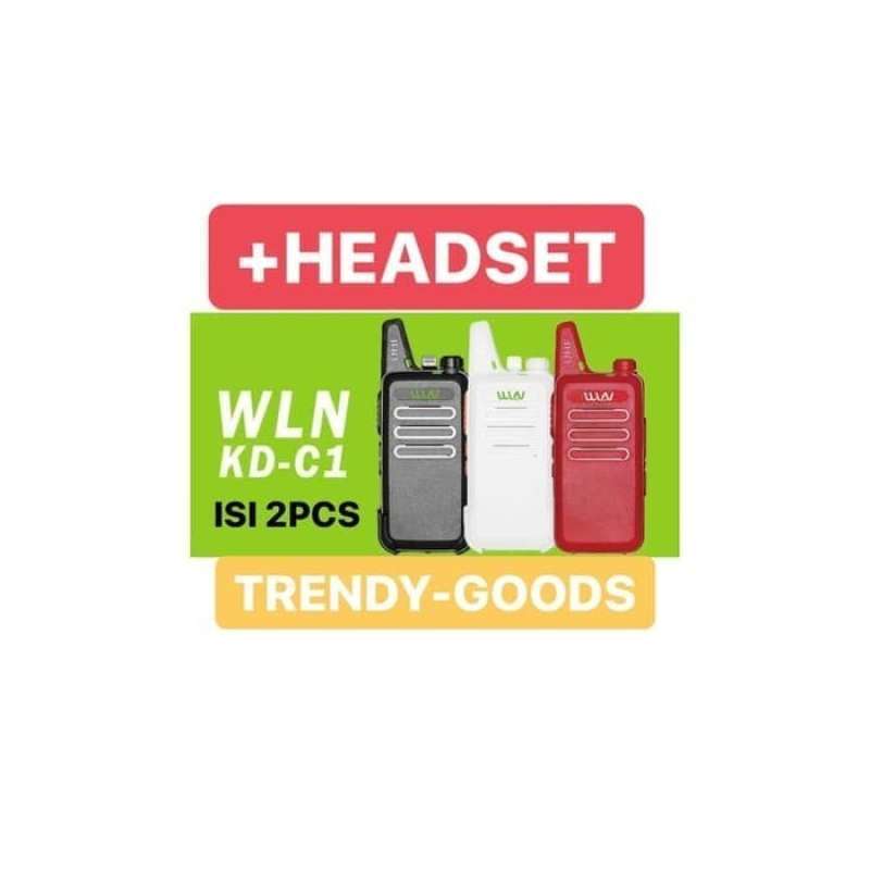Promo HT Walkie Talkie handy Talky RADIO WLN KD-C1 isi 2 Unit UHF ...