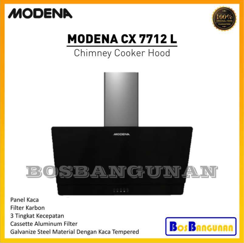 Promo Cooker Hood Cerobong Modena Cx 7712l / Chimney Wall Type Hood ...