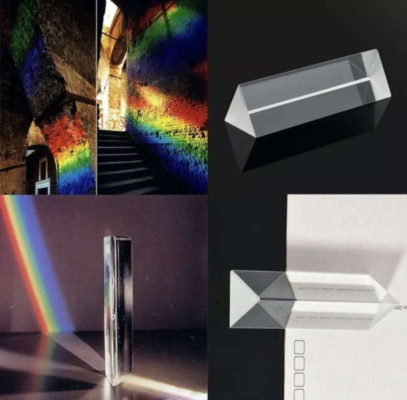 Promo Optical 8 Cm Glass Prism Refractor Light Spectrum - Foto Kaca ...