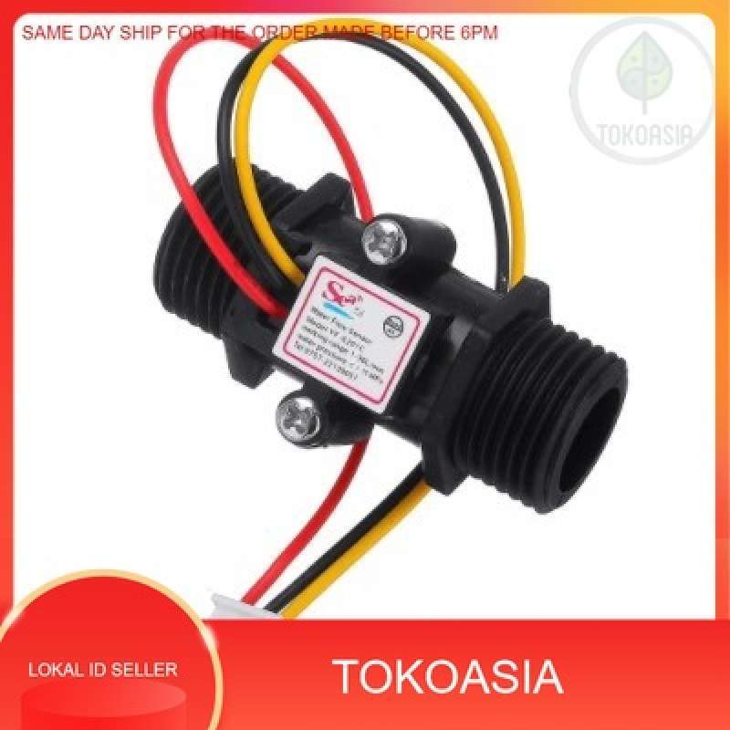 Jual (Local Stock) Flowmeter YF-201C water flow sensor turbine 4 point ...