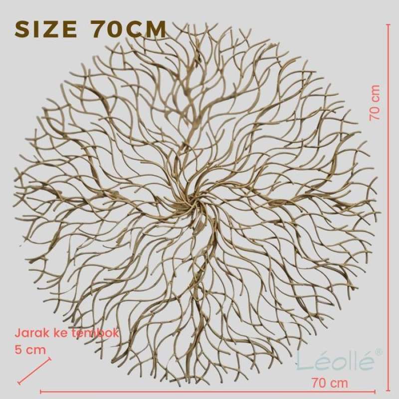 Jual Hiasan Dinding Metal Bulat 70cm Besi Akar Wall Decor Iron Root ...