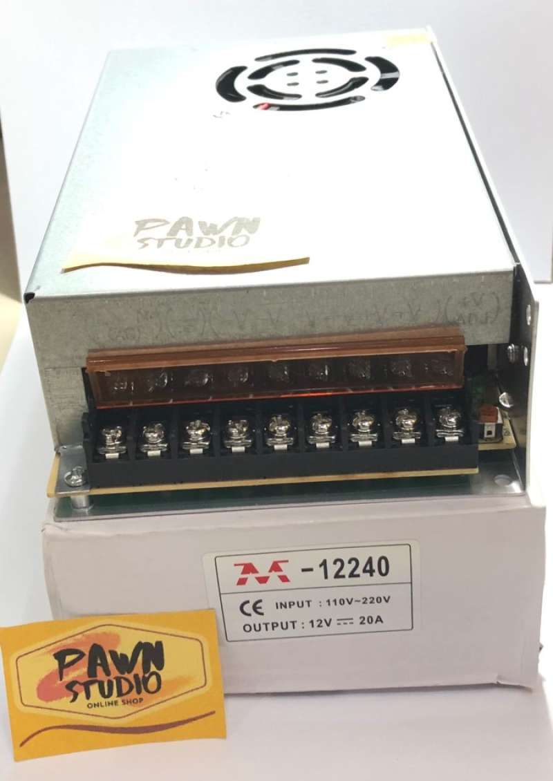 Promo ADAPTOR 12V 20A POWER SUPPLY SWITCHING 12 V 20 A MURNI DENGAN FAN ...