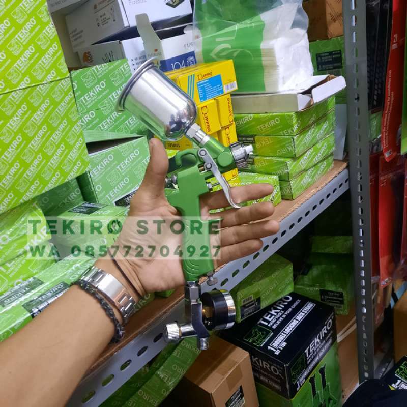 Promo spray gun tekiro K350 kit alat semprot cat tabung atas Diskon 26% ...