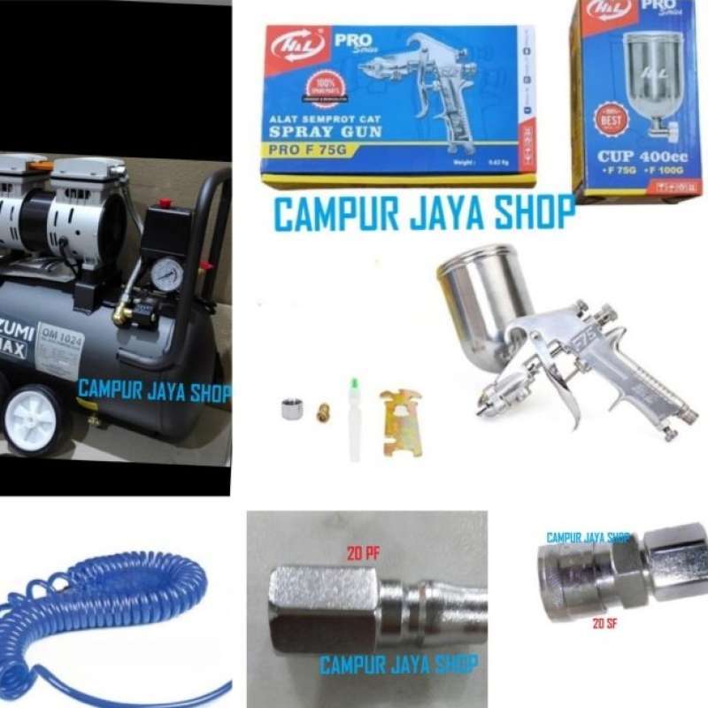 Promo Paket Ngecat Ngecet Cat Cet Pengecatan Pengecetan Kompresor 1 Hp ...
