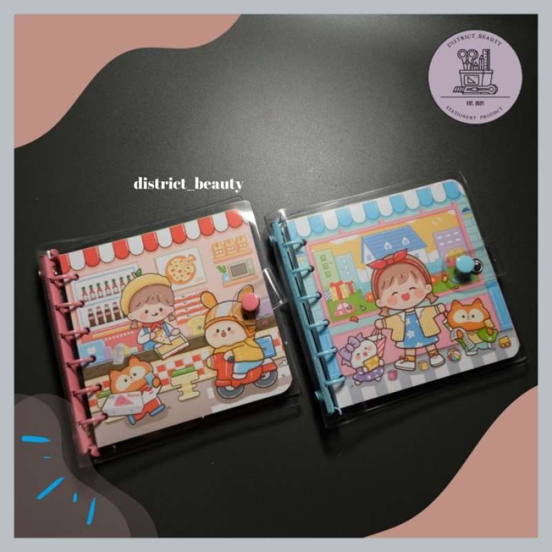 Jual BUKU BINDER MOMO CUTE GIRL HALAMAN BERMOTIF NOTEBOOK BINDER MASU ...