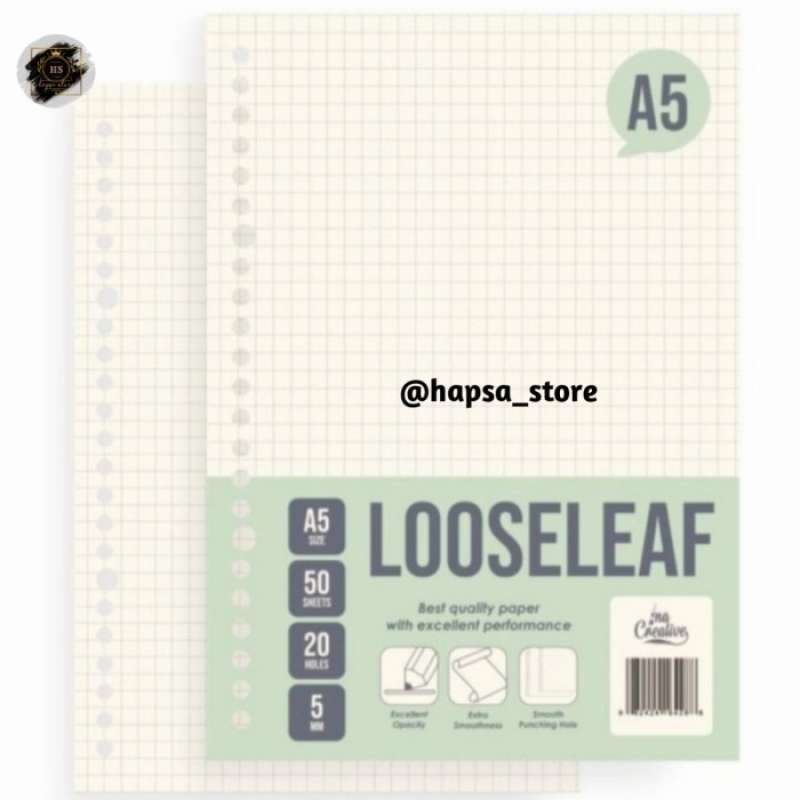 Jual Isi Binder File - Loose Leaf A5/ B5 Ina Creative Grid dan Dotted ...