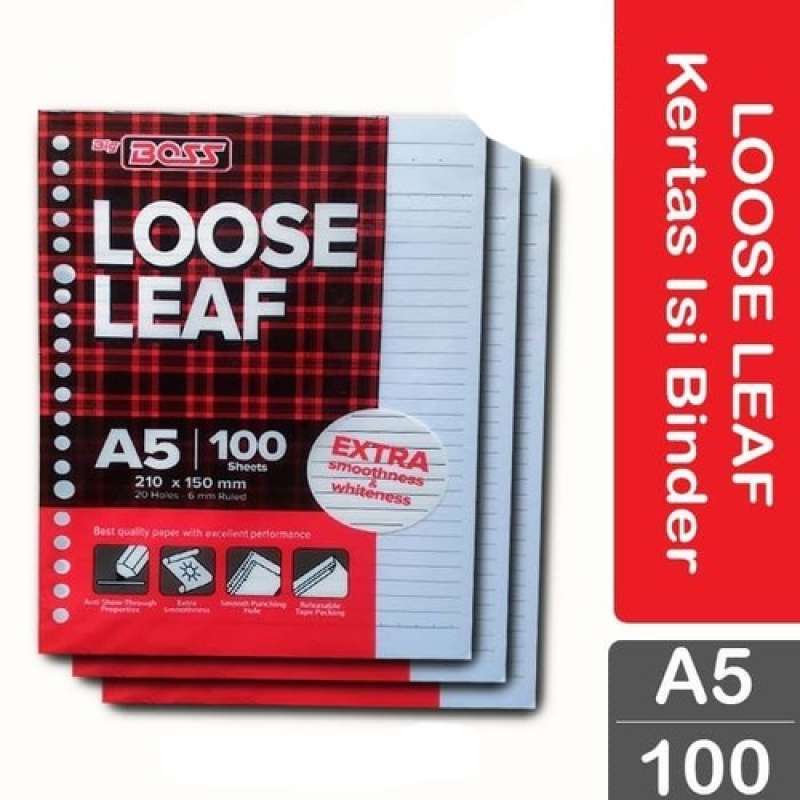 Jual Kertas Isi Binder / Loose Leaf A5 / 100 lembar ring20 - POLOS 100 A5 di Seller Supermart ...