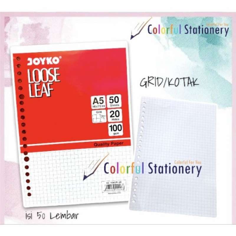 Jual Loose Leaf / Kertas Binder A5 GRID / KOTAK Joyko Isi 50 Lembar di Seller Grand Pasaraya ...