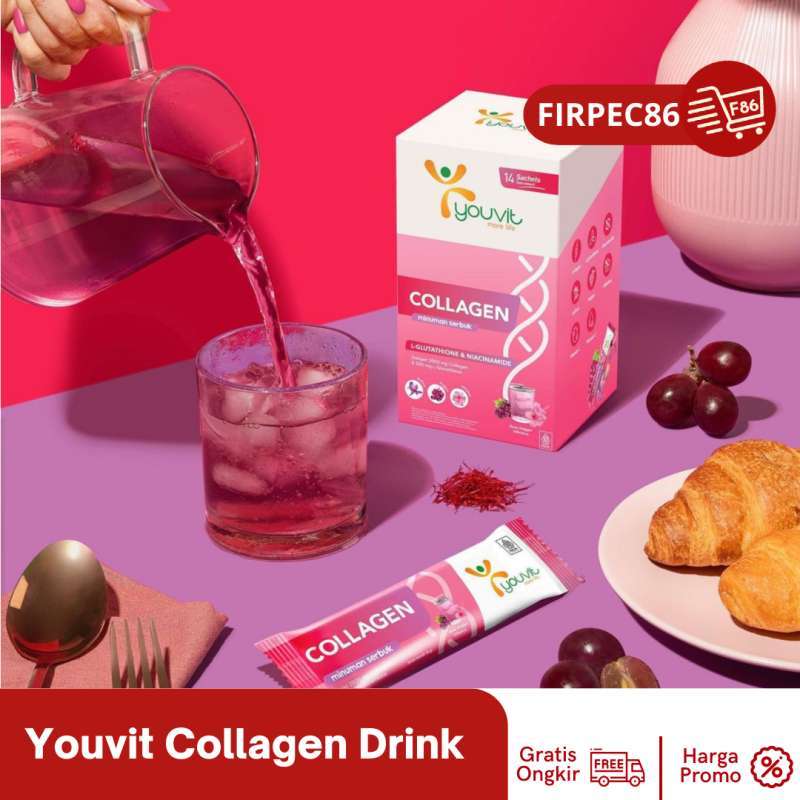 Promo Minuman Serbuk Collagen 14 Sachet 1 Box | Youvit Collagen Drink ...