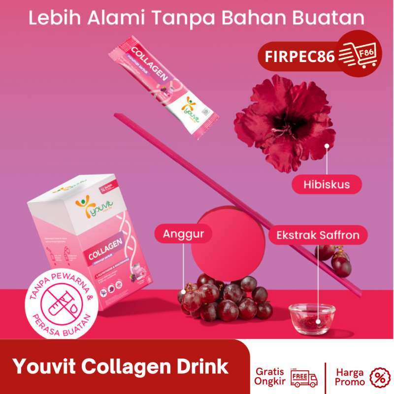 Promo Minuman Serbuk Collagen 14 Sachet 1 Box | Youvit Collagen Drink ...