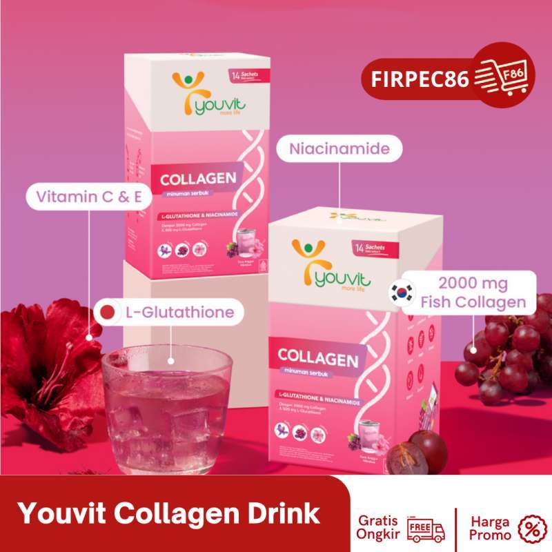 Promo Minuman Serbuk Collagen 14 Sachet 1 Box | Youvit Collagen Drink ...