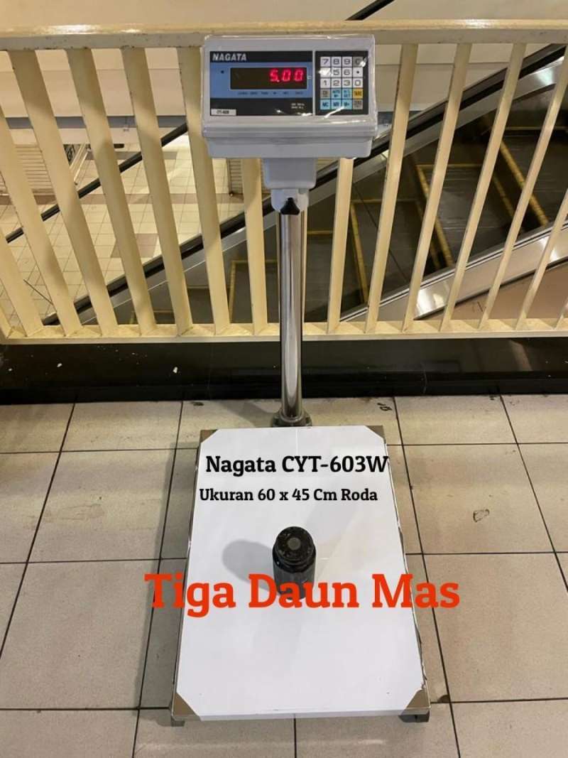 Jual Timbangan Lantai Nagata CYT-603 W (Roda) Kapasitas 60 Kg 150 Kg 300 Kg - 150 Kg di Seller ...