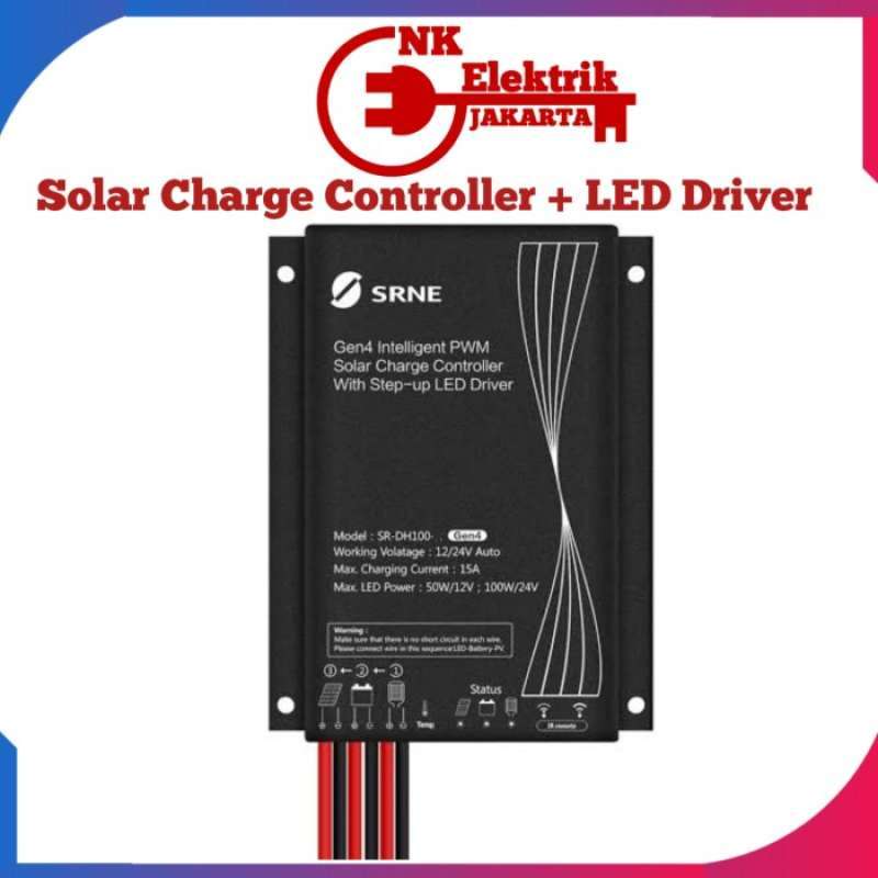 Promo Solar Charge Controller Srne Gen4 Pwm + Step-up Led Driver 15a ...