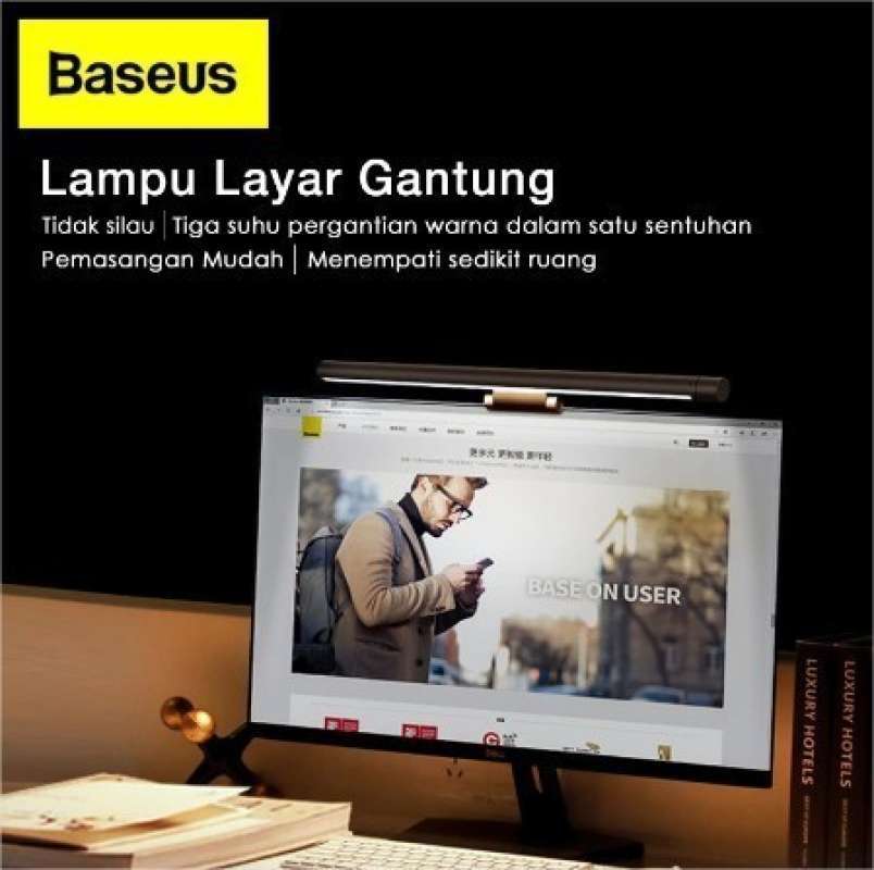 Promo Baseus Hanging Lamp Screen Lampu Layar Led Monitor Komputer Light ...