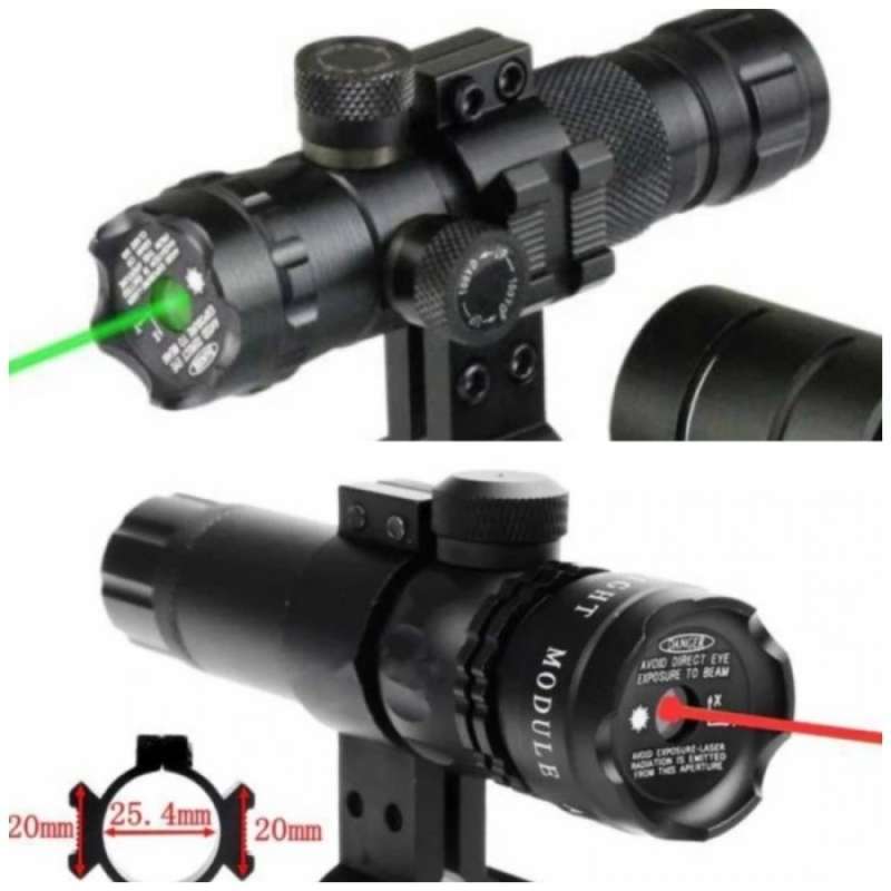 Jual laser scope red/ green dot senapan angin nyala titik warna merah ...