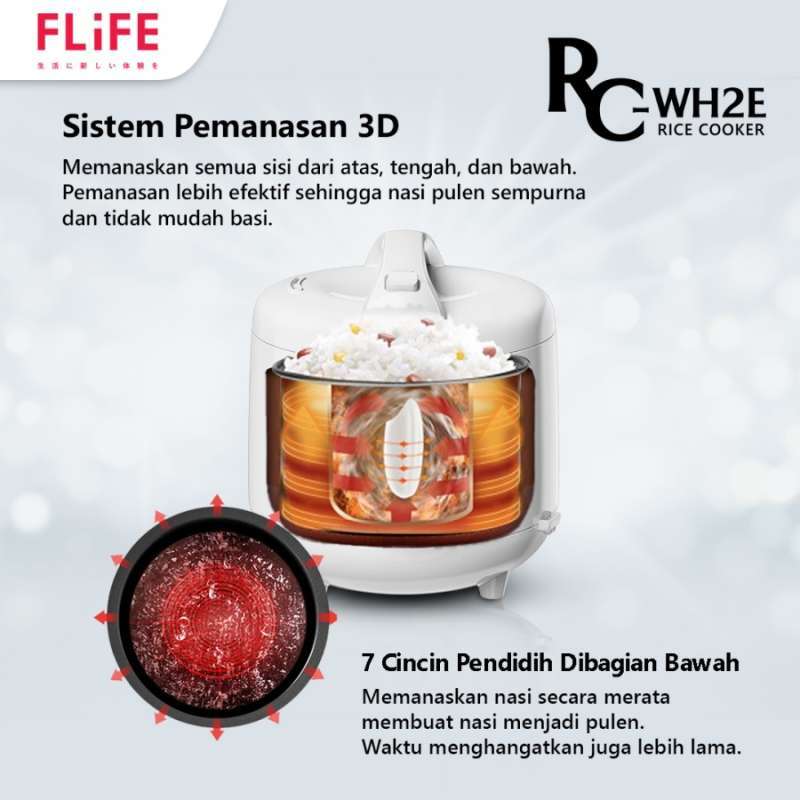 Promo Flife Rice Cooker Rc-wh2e Penanak Nasi Electric 2 Liter 3d Rcwh2e ...