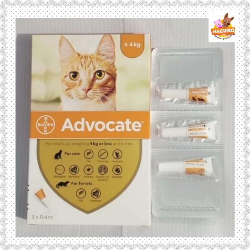 Promo Advocate Cat S (0-4kg)/Obat Kutu Kucing Advocate/Harga per 1 pcs Diskon 23% di Seller ...