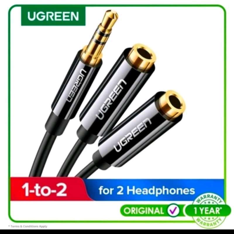 Jual Ugreen Splitter Audio Stereo 3.5mm Male to 2 Port Female Audio ...
