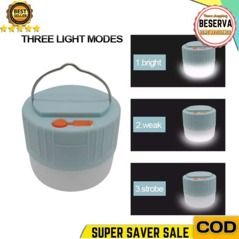 Jual Lampu LED Lentera Emergency Cas Camping Rechargeable 60W - Putih ...