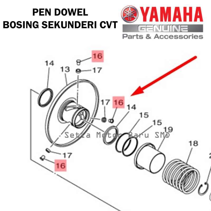 Jual Pin Dowel Bos Bosing Sekunderi Cvt Aerox Old All New Nmax N Max ...
