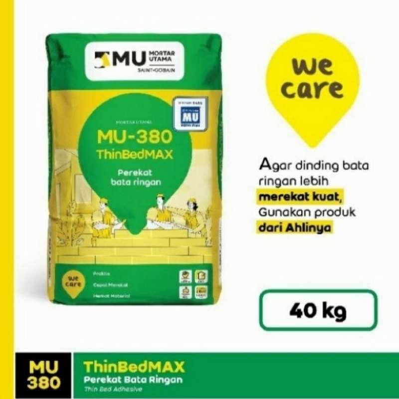 Promo Mortar Utama Mu 380 Perekat Bata Ringan Thinbedmax Mu380 - 40kg ...