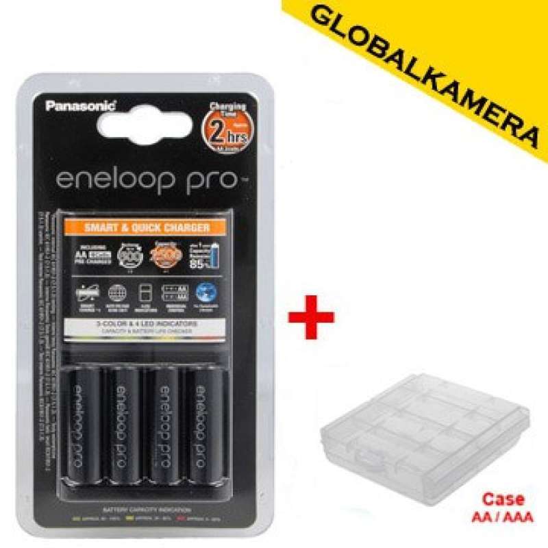 Promo Panasonic Eneloop Pro Charger 2.5 Hours + AA 4pcs 2500mAh + Case ...