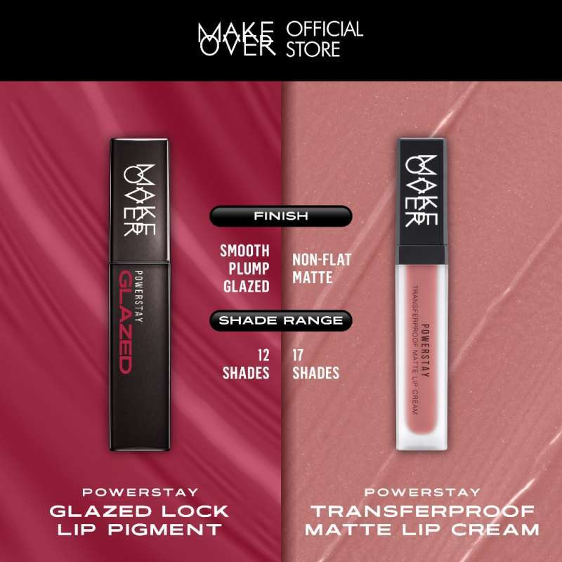 Jual MAKE OVER POWERSTAY GLAZED LOCK LIP PIGMENT PLUMP LIP GLOSS - D10 ...