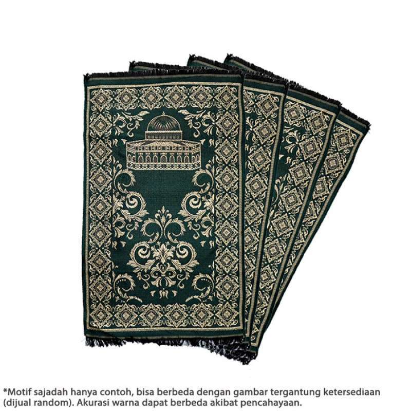Jual Sajadah Muka ALYDRUS Tipis Benang Mas / Sajadah Anak - Hijau di ...