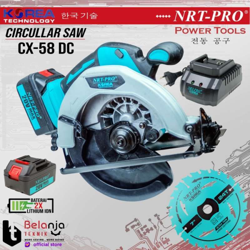 Promo NRT PRO CX 58 DC CIRCULLAR SAW CORDLES POTONG KAYU 7 NRTPRO ...
