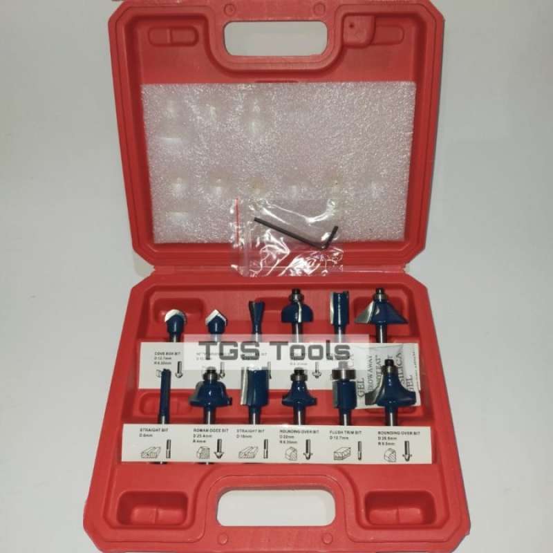 Promo Router Bit Set 12 Pcs - Mata Profil Set - Mata Trimmer Set 12 pcs ...