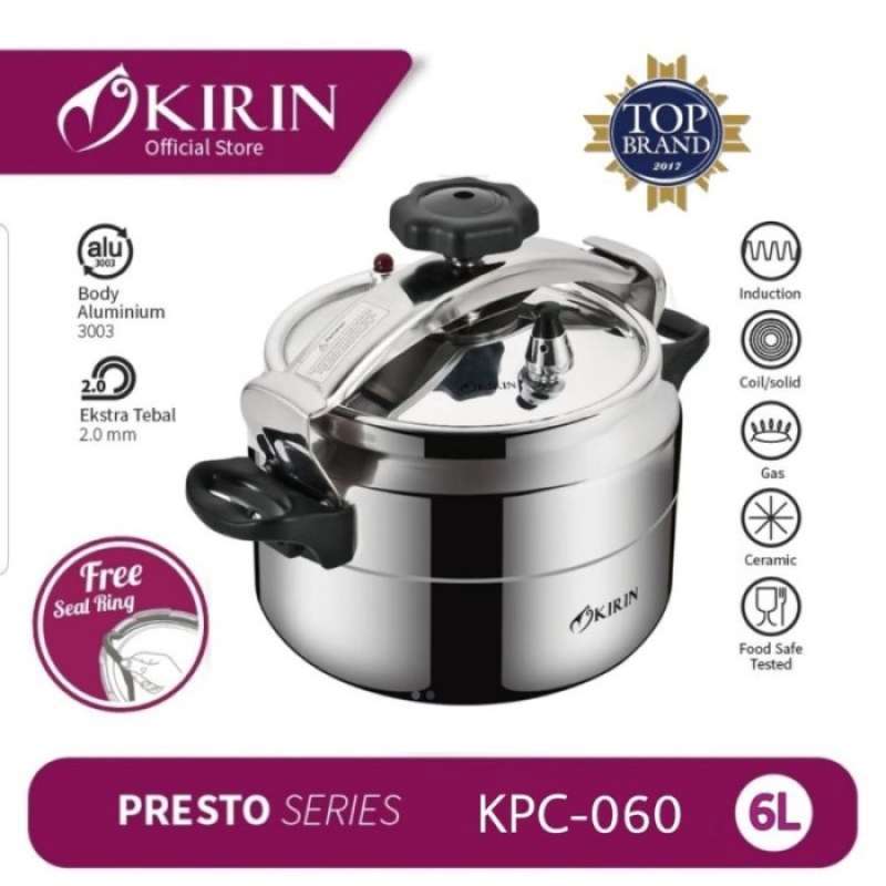 Promo Kirin Kpc-060 Panci Presto Induksi Aluminium 6 Liter Baru Diskon 26% di Seller Honey ...