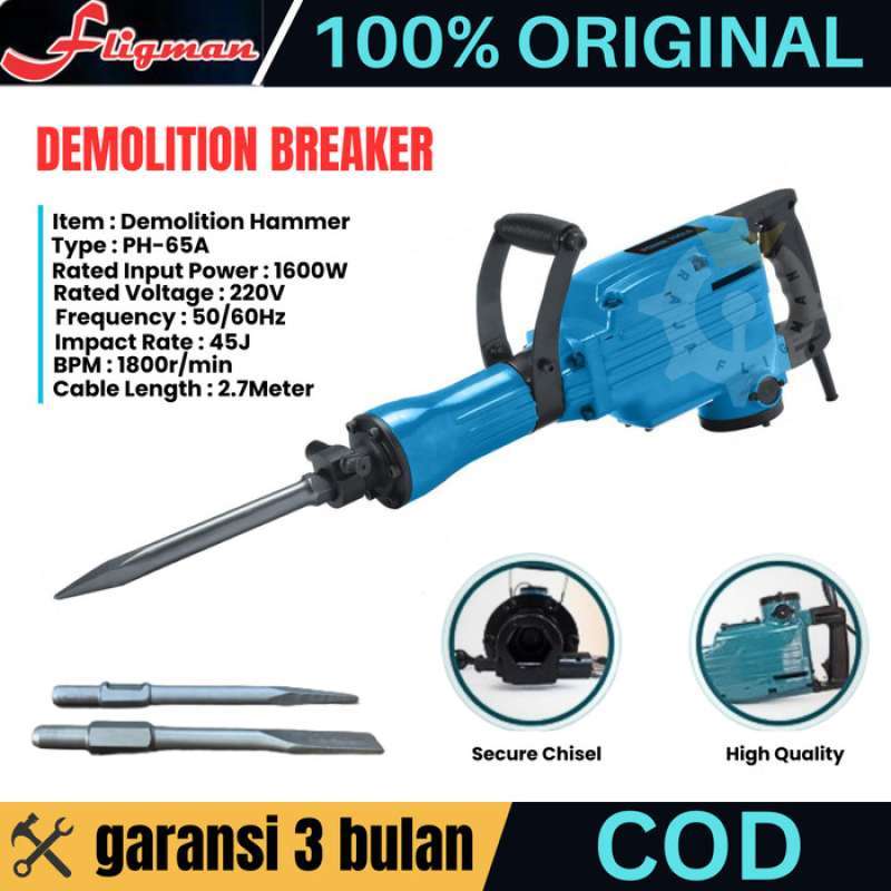Promo Mesin Bobok Beton Tembok Jack Hammer Fligman PH 65A Demolition Drill Diskon 23% di Seller ...
