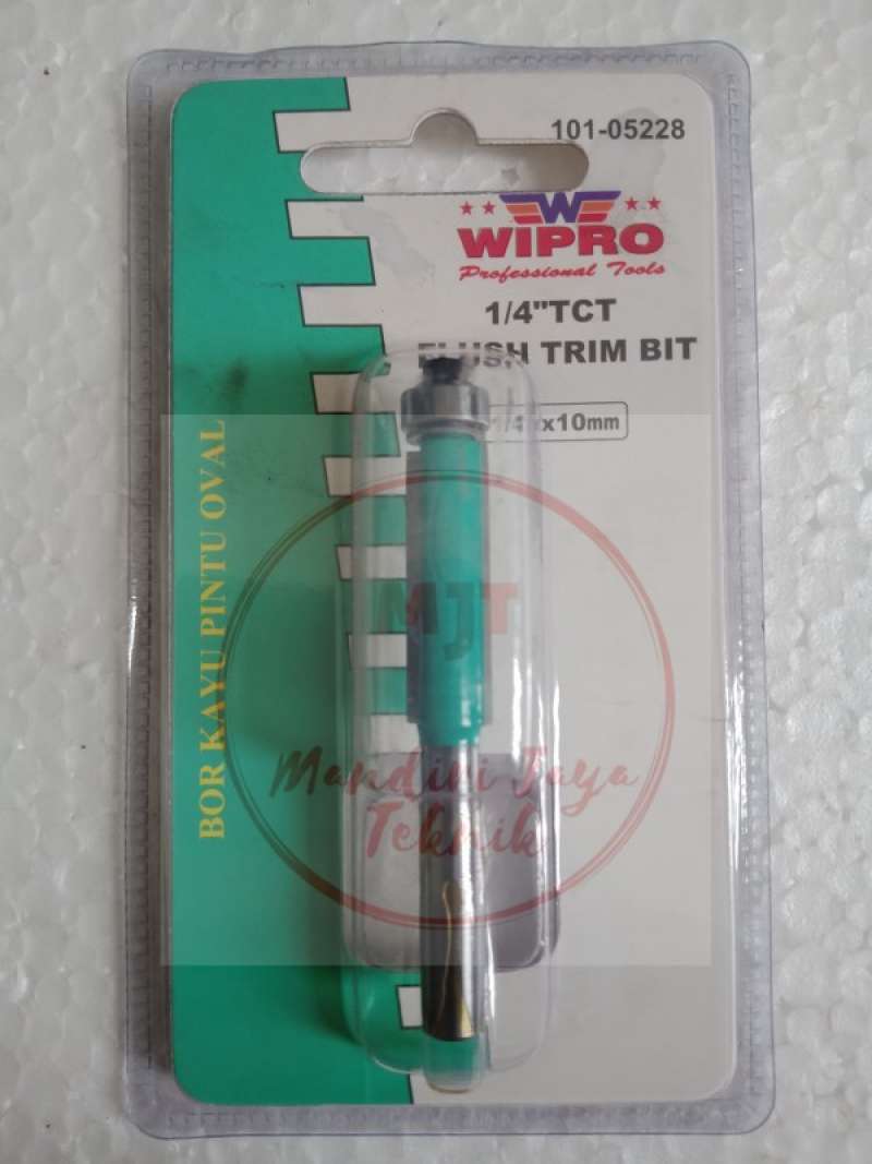 Jual Mata Profil Kayu Straight Bits With Bearing 2 Flute 1/4 x 10mm ...