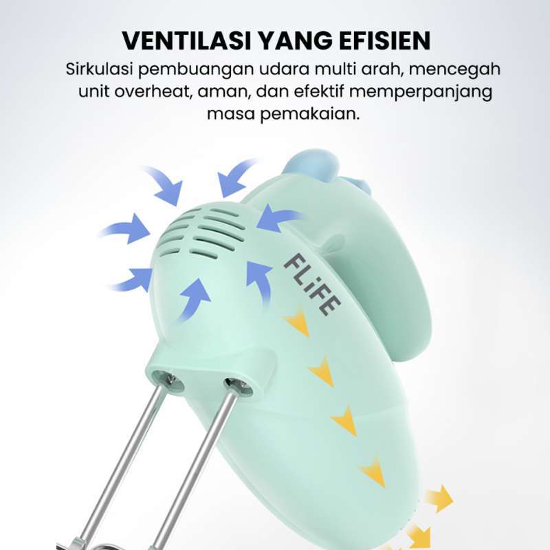 Promo Hand Mixer Flife HM200G-CX Pengocok Adonan Kue 5 Kecepatan Diskon ...
