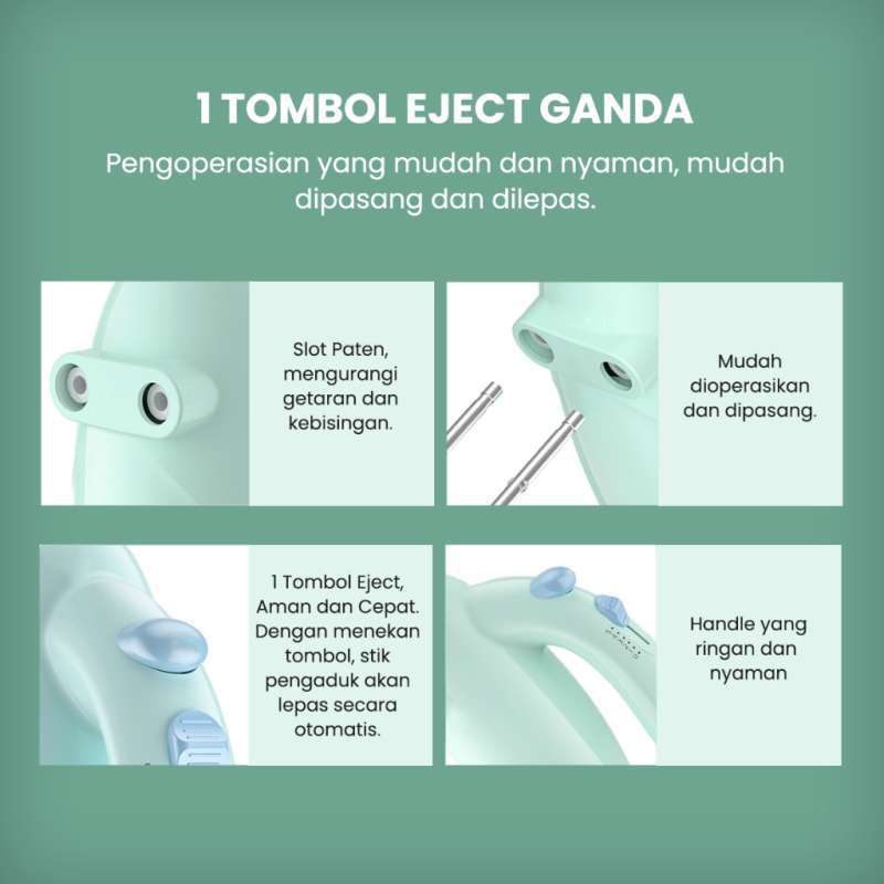 Promo Hand Mixer Flife HM200G-CX Pengocok Adonan Kue 5 Kecepatan Diskon ...