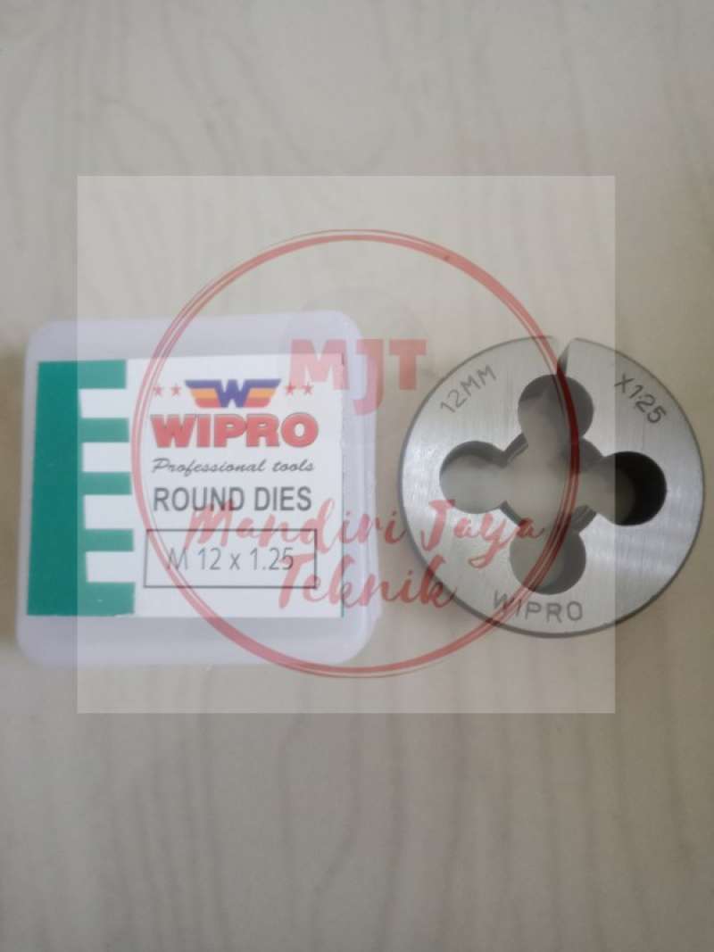 Jual Mata Senai Snai drat luar / Round Dies M12 x 1.25 WIPRO di Seller Mandiri Jaya Teknik ...