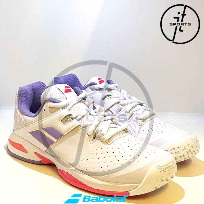 Jual Sepatu Tenis pulse JR White Lavender Junior Tennis Shoes di Seller ...