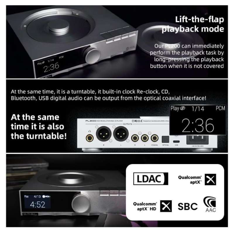 Jual SMSL PL200 / PL 200 Hi-Res MQA CD Player with AK4499EX Chip ...