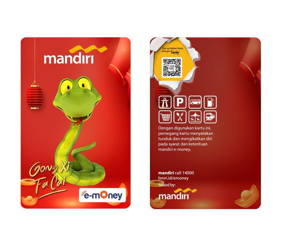 Jual Mandiri E-money Edisi Imlek 2024 - Shio Ular Di Seller Mandiri E ...