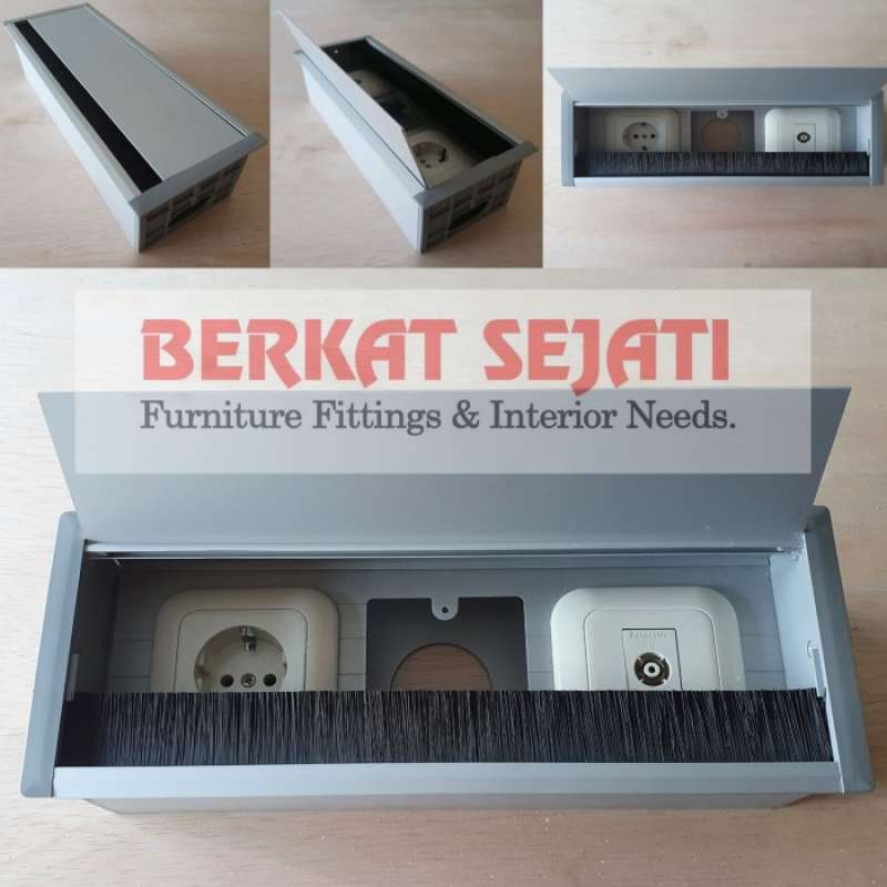 Promo Steker Wire Box Stop Kontak Saklar Lubang Kabel Meja Tanam Outlet ...