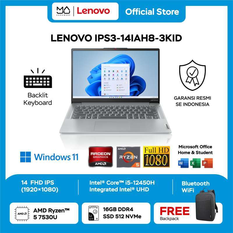 Promo Laptop Lenovo IdeaPad Slim 3 14IAH8-83EQ003KID /Core i5-12450H ...
