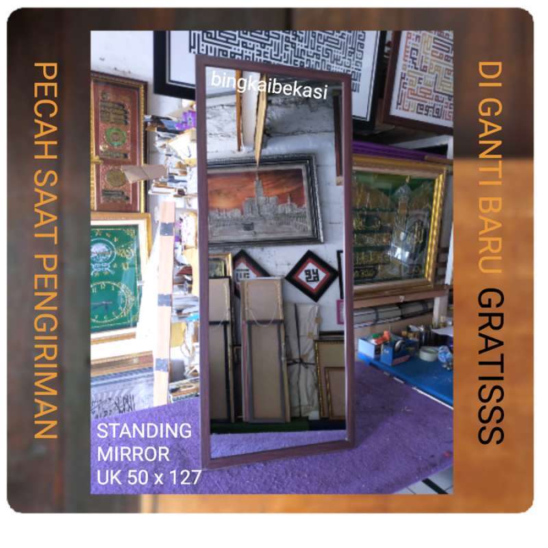 Promo Cermin Cermin Berdiri Ukuran 50 X 127 Standing Mirror Cermin ...