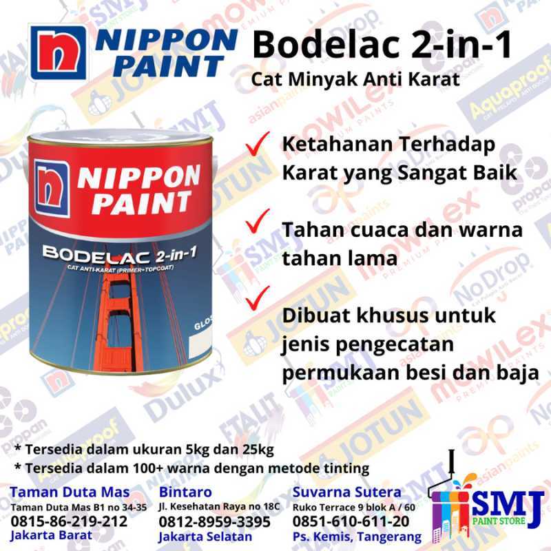 Jual CAT MINYAK NIPPON PAINT BODELAC GLOSS KEMASAN 1 LITER di Seller ...