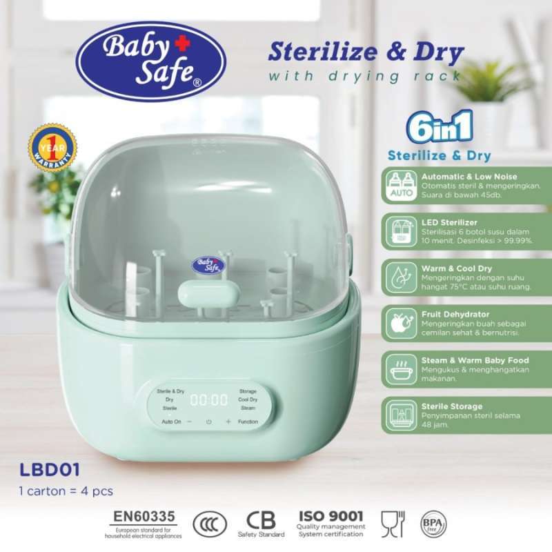 Jual Baby Safe Sterilize & Dry With Drying Rack / Alat Sterilisasi ...