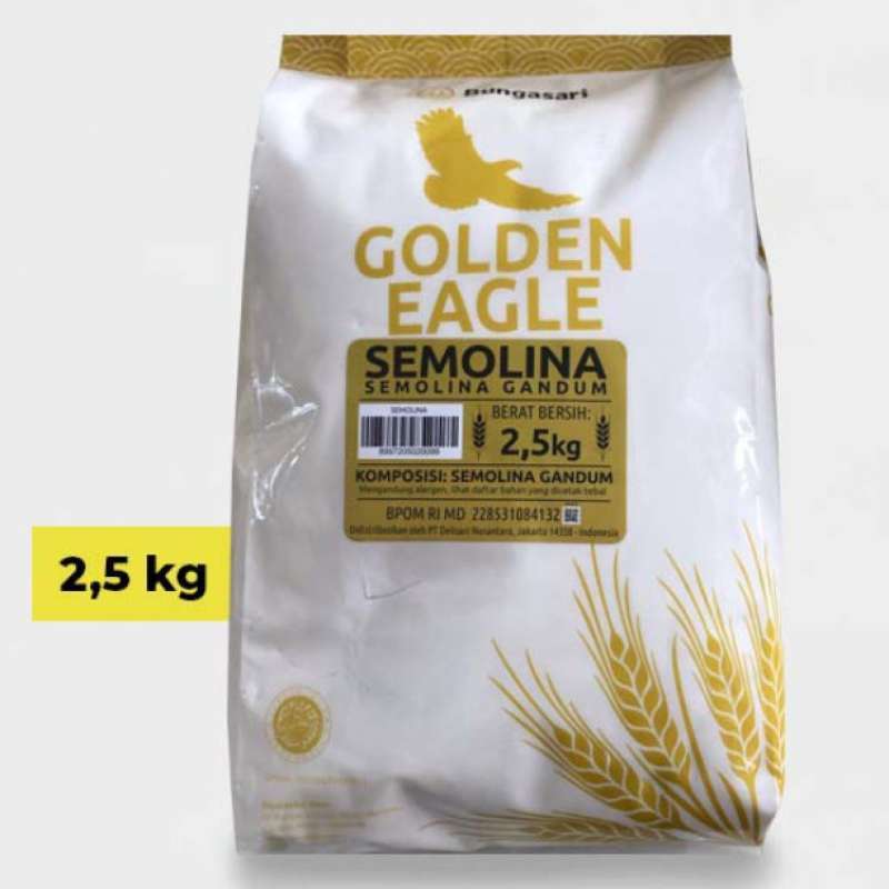 Promo tepung semolina 1 kg golden eagle 2.5kg Diskon 33% di Seller ...
