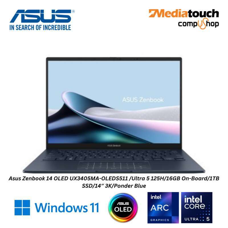 Jual Asus Zenbook 14 OLED UX3405MA-OLEDS511|12/Ultra 5 125H/16GB/1TB ...