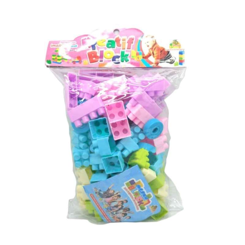 Promo Mainan Anak Block Besar ISI 60 PCS - Puzzle Balok Susun 60 PCS ...